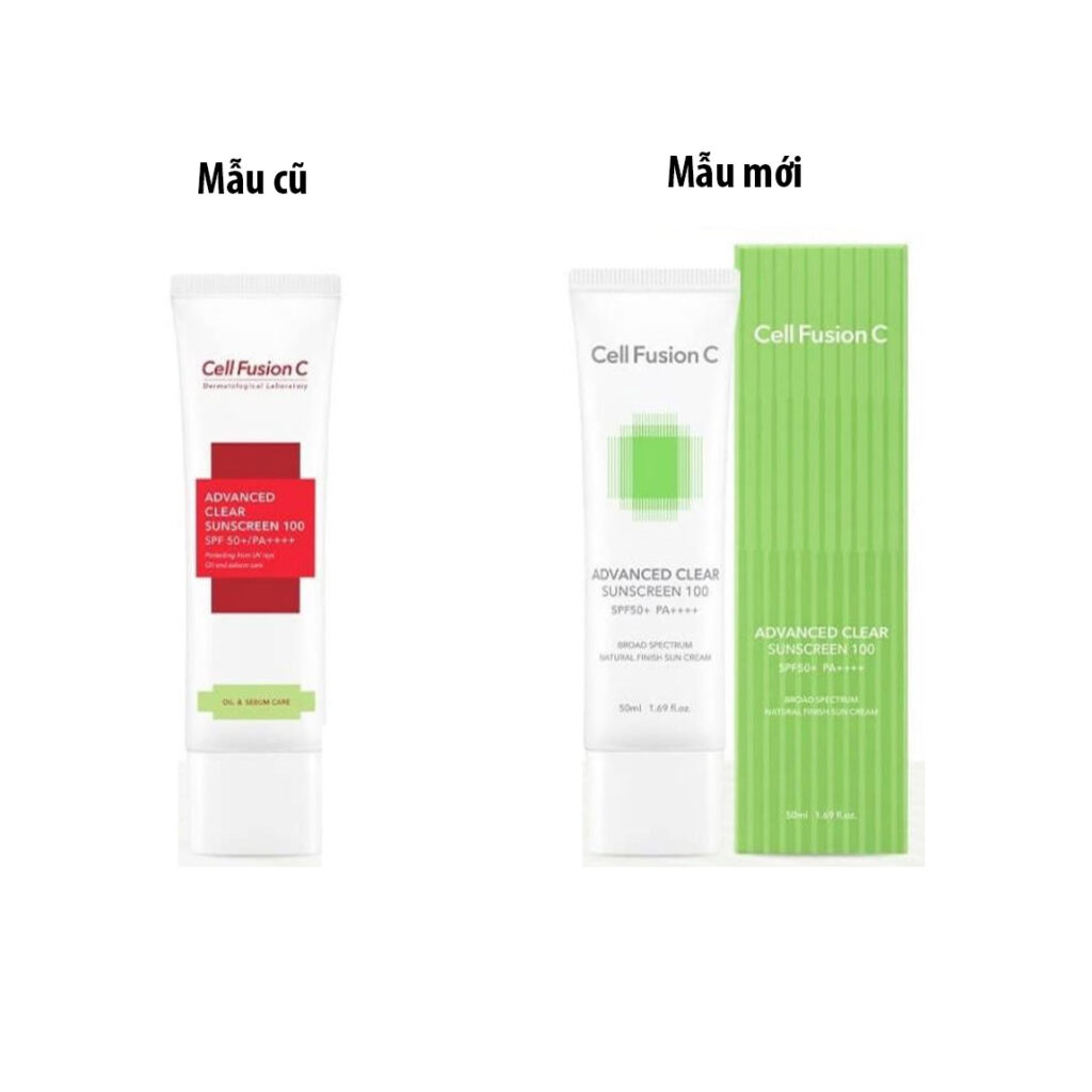 Kem chống nắng Cell Fusion C màu xanh mẫu mới - XACHTAYNHAT.NET
