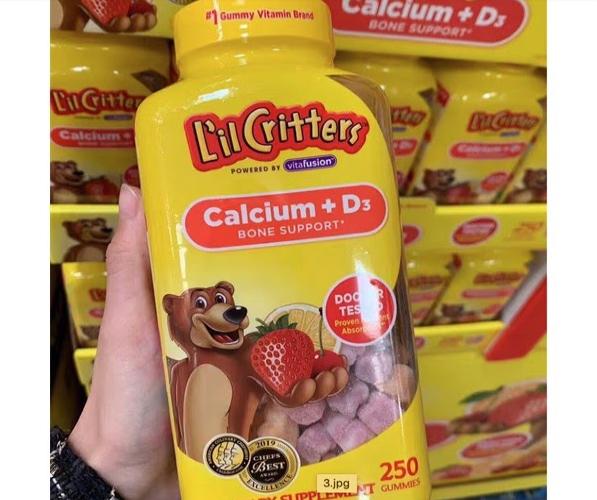 Kẹo dẻo bổ xung Canxi L'il Critters Calcium Gummy Bears With Vitamin D ...