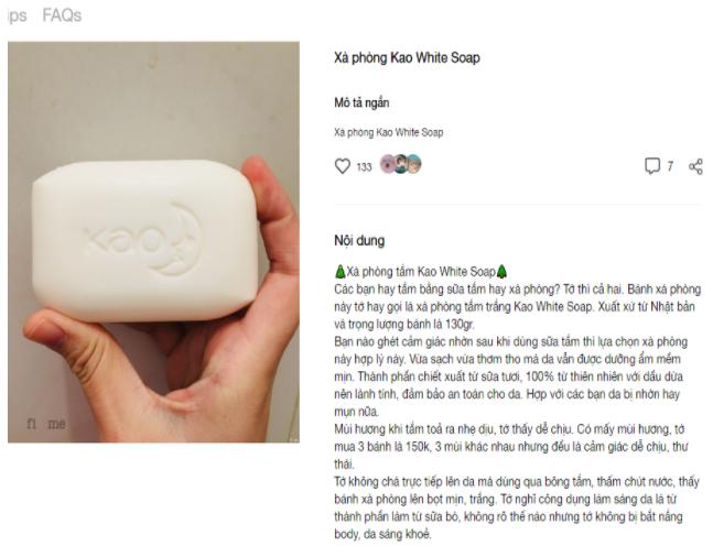 Xà phòng tắm Kao White Soap Nhật Bản 130gr - XACHTAYNHAT.NET