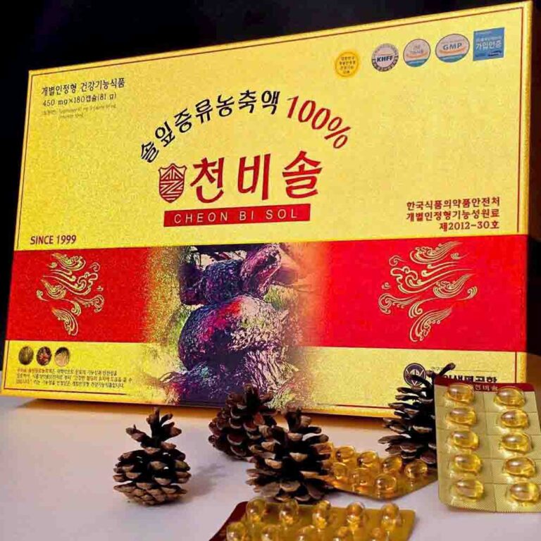 Tinh Dầu Thông Đỏ Cheon Bi Sol Hàn Quốc 180 viên - XACHTAYNHAT.NET